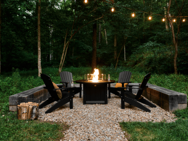 Fire Pit Table Chair Sets | Magnolia Porch Swings
