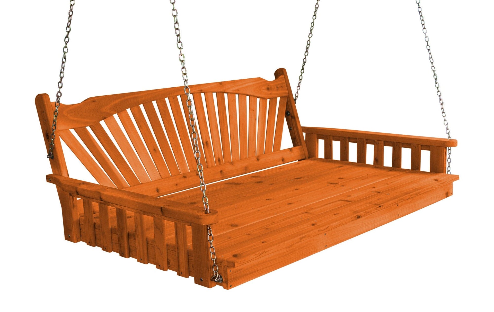 Fanback Red Cedar Swing Bed – Magnolia Porch Swings