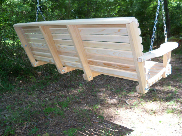 Cypress 6 foot Roll Back Porch Swing